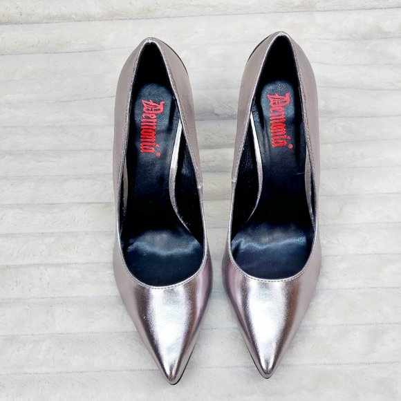 Demonia | Shoes | Demonia Voltage Pewter Lightning Bolt High Heel Pumps ...